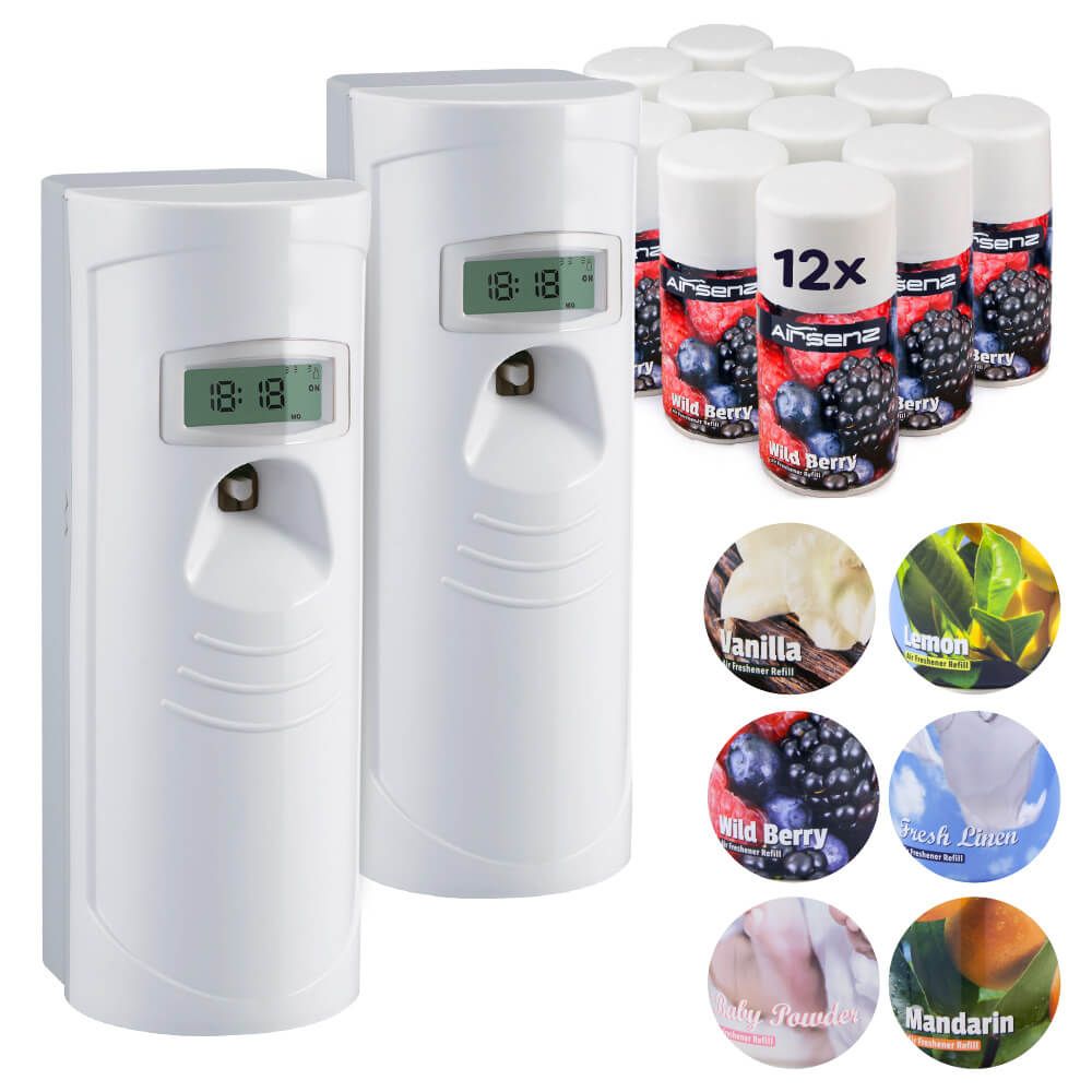 AIRSENZ Double Air Freshener Dispenser and Refill Starter Pack